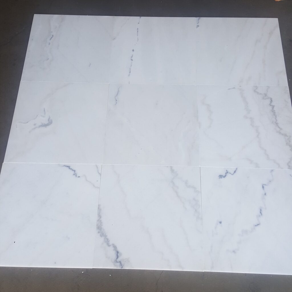 Cosmos Carrara 18x18 White Polished Marble Tile - Stonex Tile