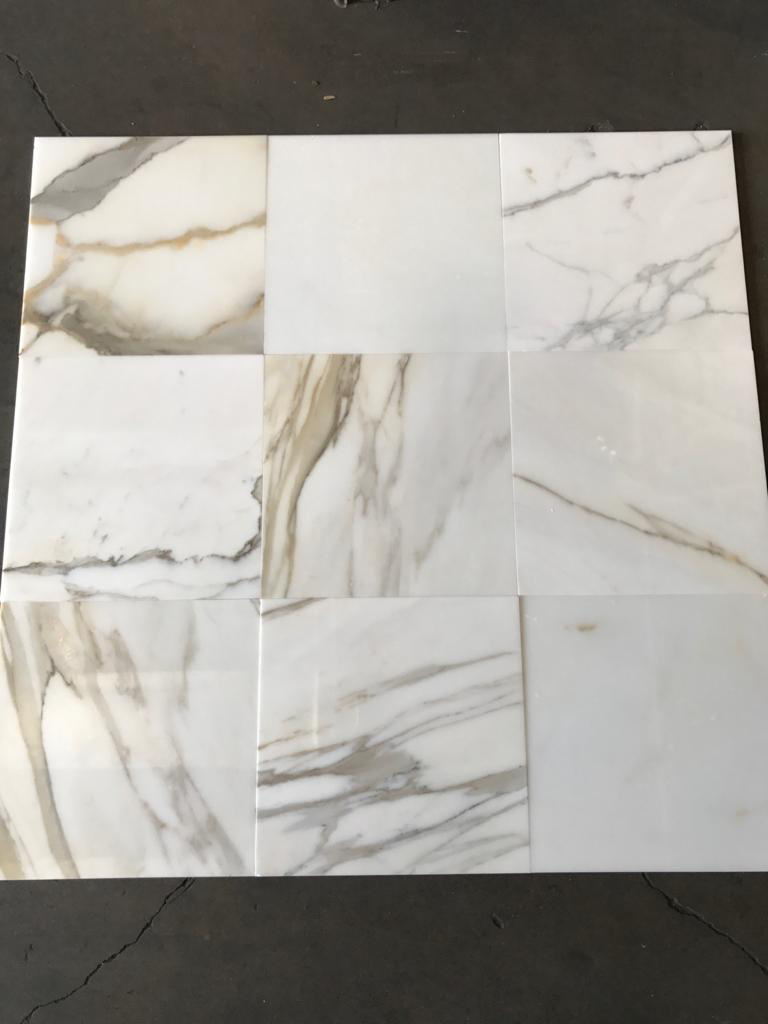 Calacatta Gold 12x12 White Polished Marble Tile - Stonex Tile
