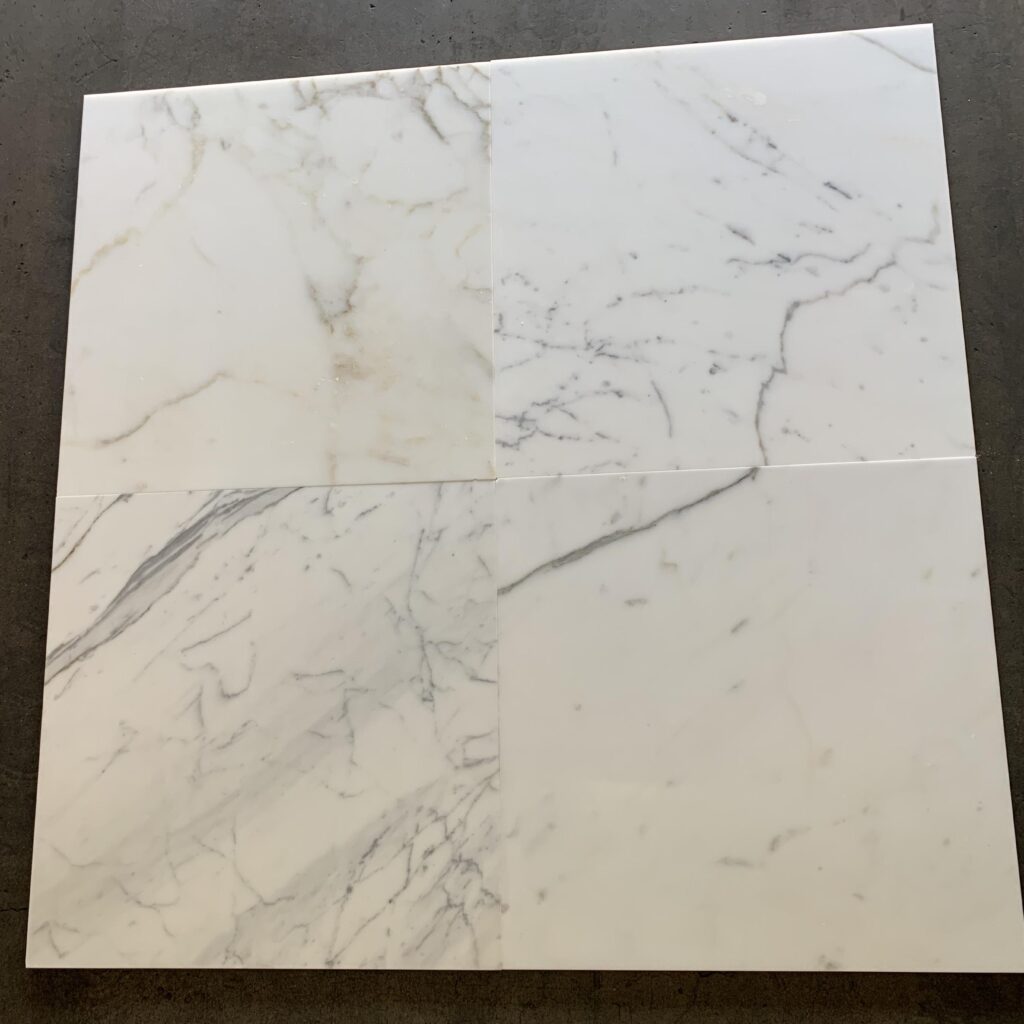 Calacatta Gold 18x18 White Polished Marble Tile - Stonex Tile