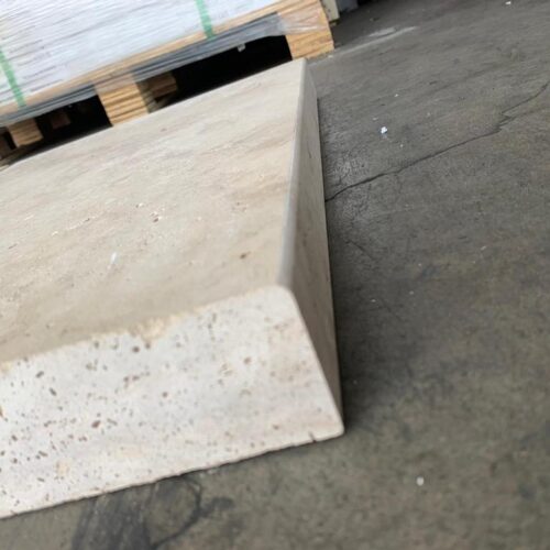 Ivory Travertine 16x24 Modern Eased Edge Pool Coping - Stonex Tile