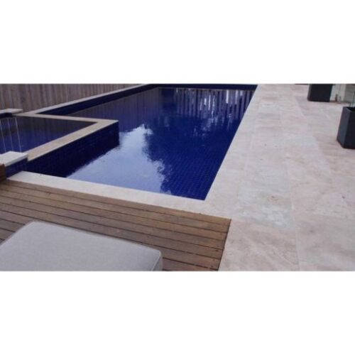 Ivory 16x24 Bullnose Travertine Pool Coping - Stonex Tile