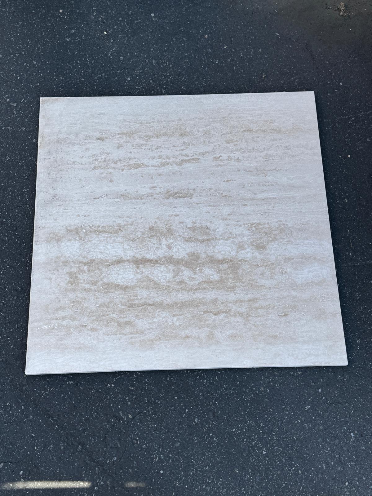 Ivory Vein Cut Honed 24x24 Travertine Tile - Stonex Tile