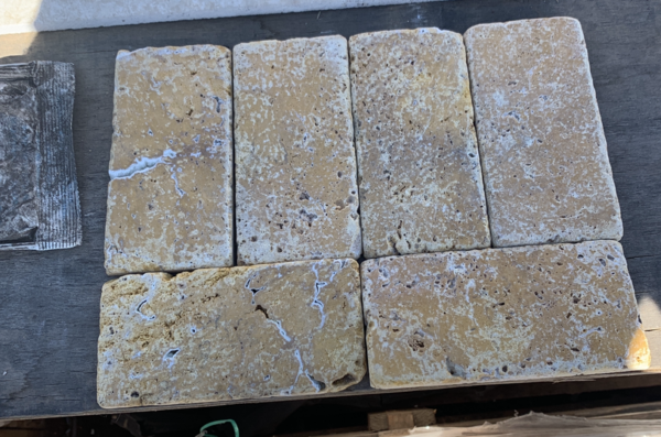 Golden Sienna 3x6 Rectangle Tumbled Travertine Tile - Stonex Tile