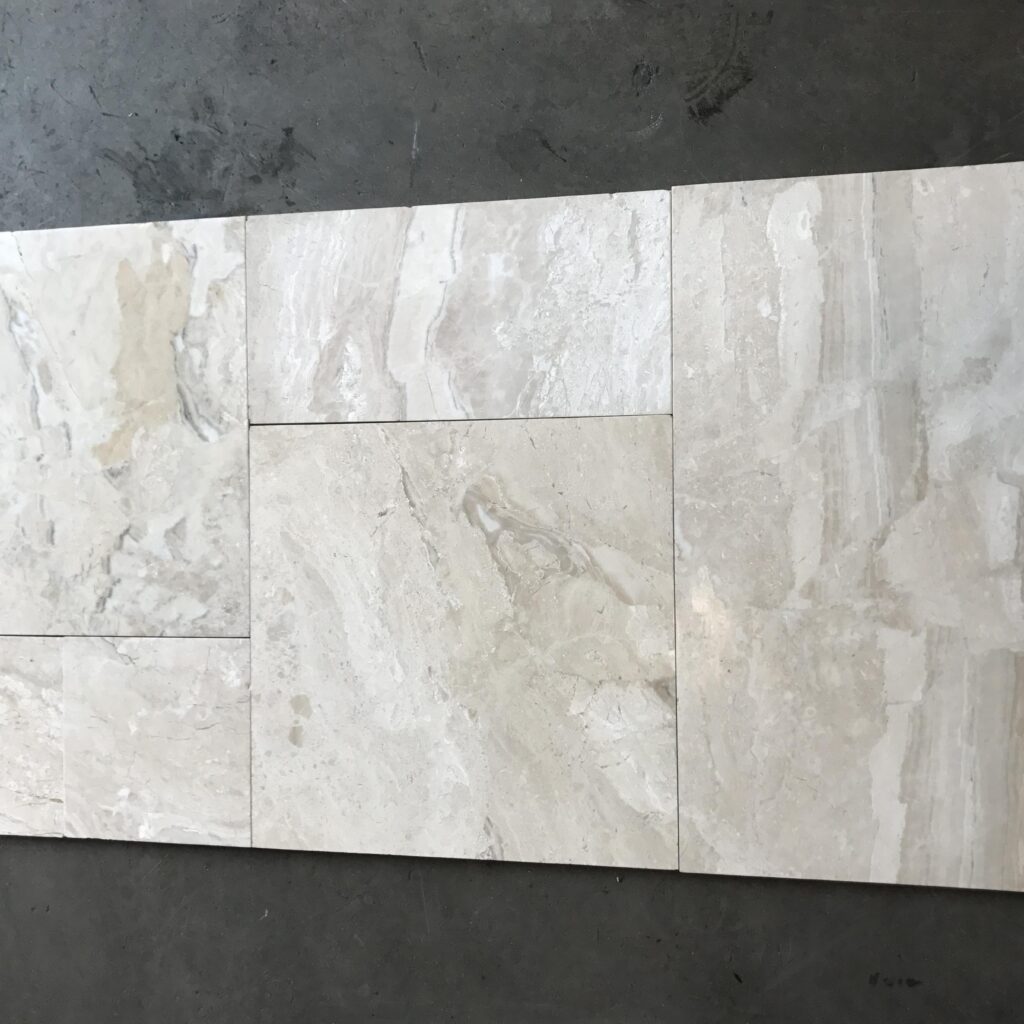 Breccia Bianco Pattern Straight Edge Marble Tile - Stonex Tile