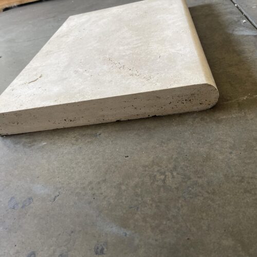 Ivory 16x24 Bullnose Travertine Pool Coping - Stonex Tile