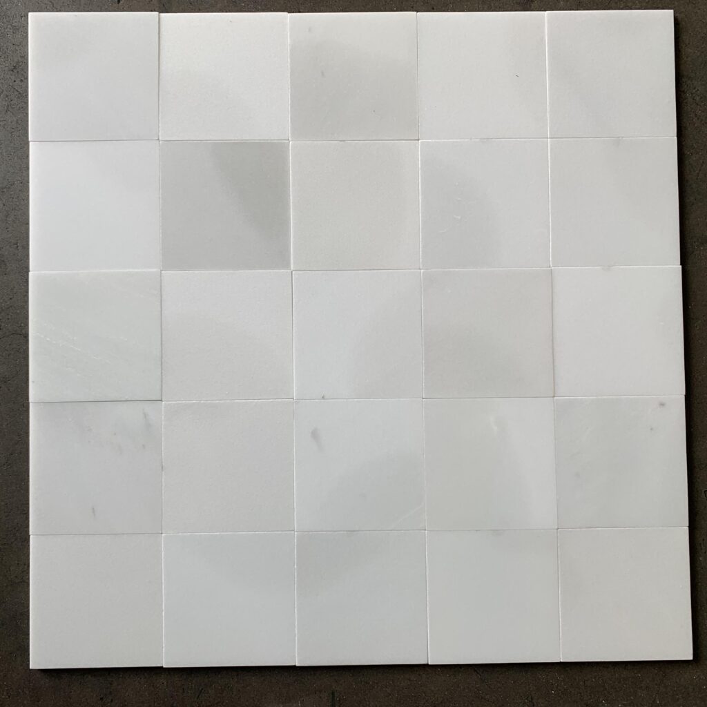 Oriental White 6x6 Honed Marble Tile - Stonex Tile