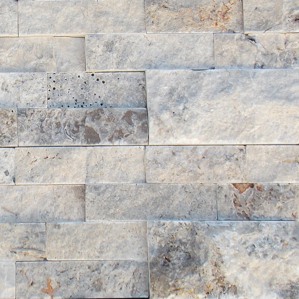 Silver 6x24 Travertine Ledger Panel - Stonex Tile