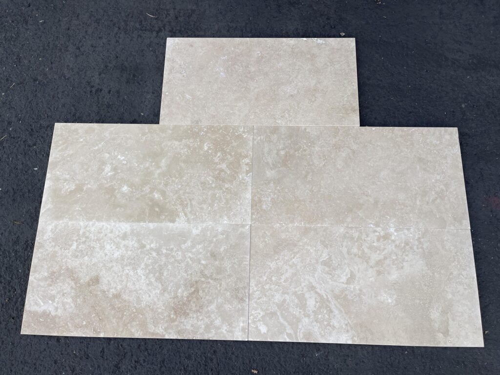 Ivory Filled&Honed 12x24 Travertine Tile - Stonex Tile
