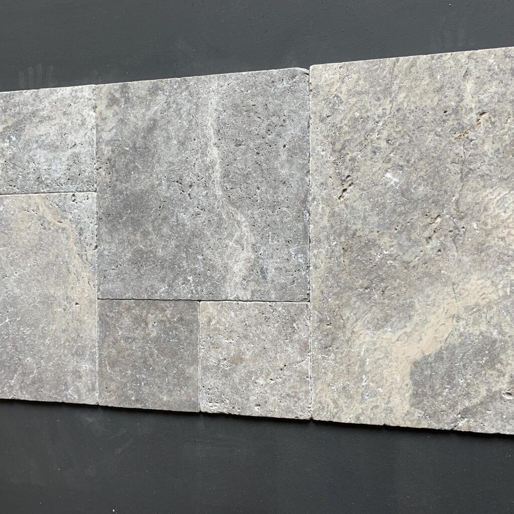 Silver Versailles Tumbled Pattern Travertine Tile - Stonex Tile