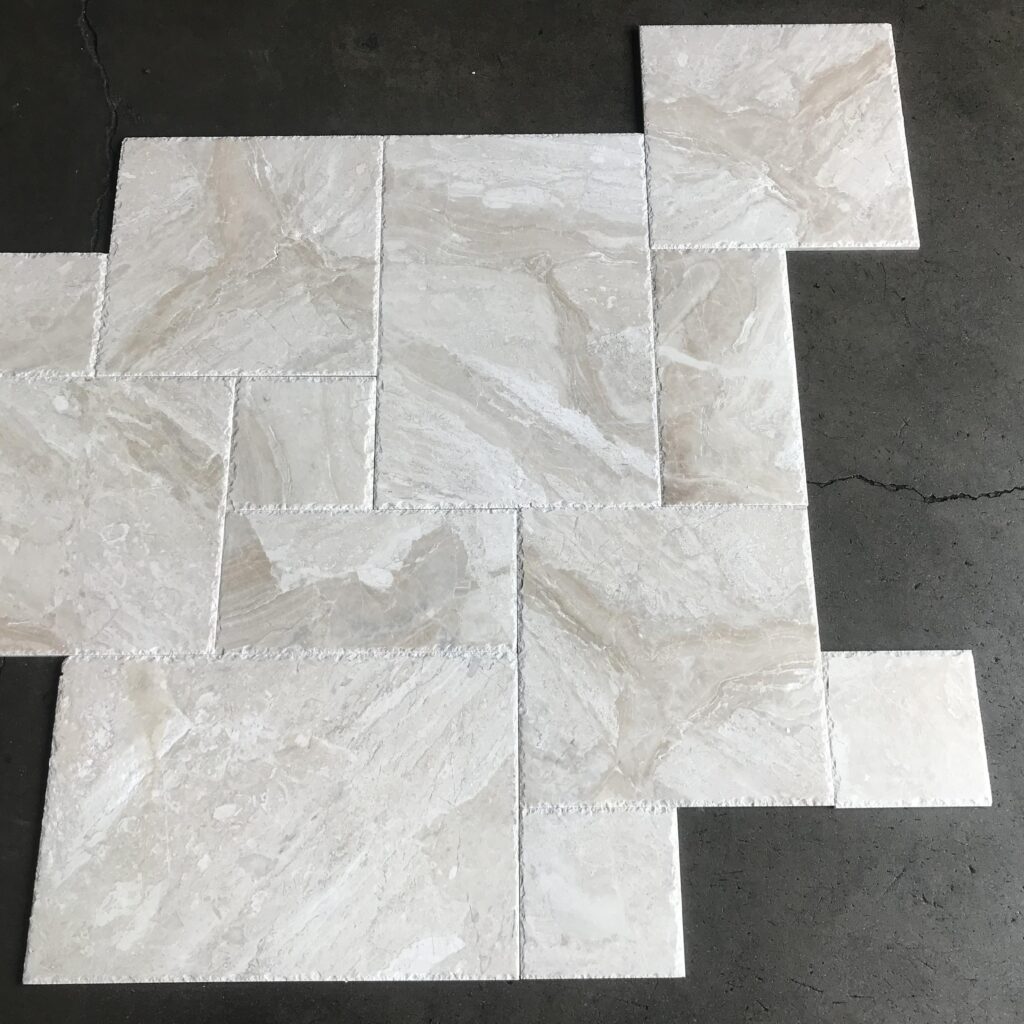 Breccia Bianco Versailles Brushed/Chiseled Pattern Marble Tile - Stonex ...
