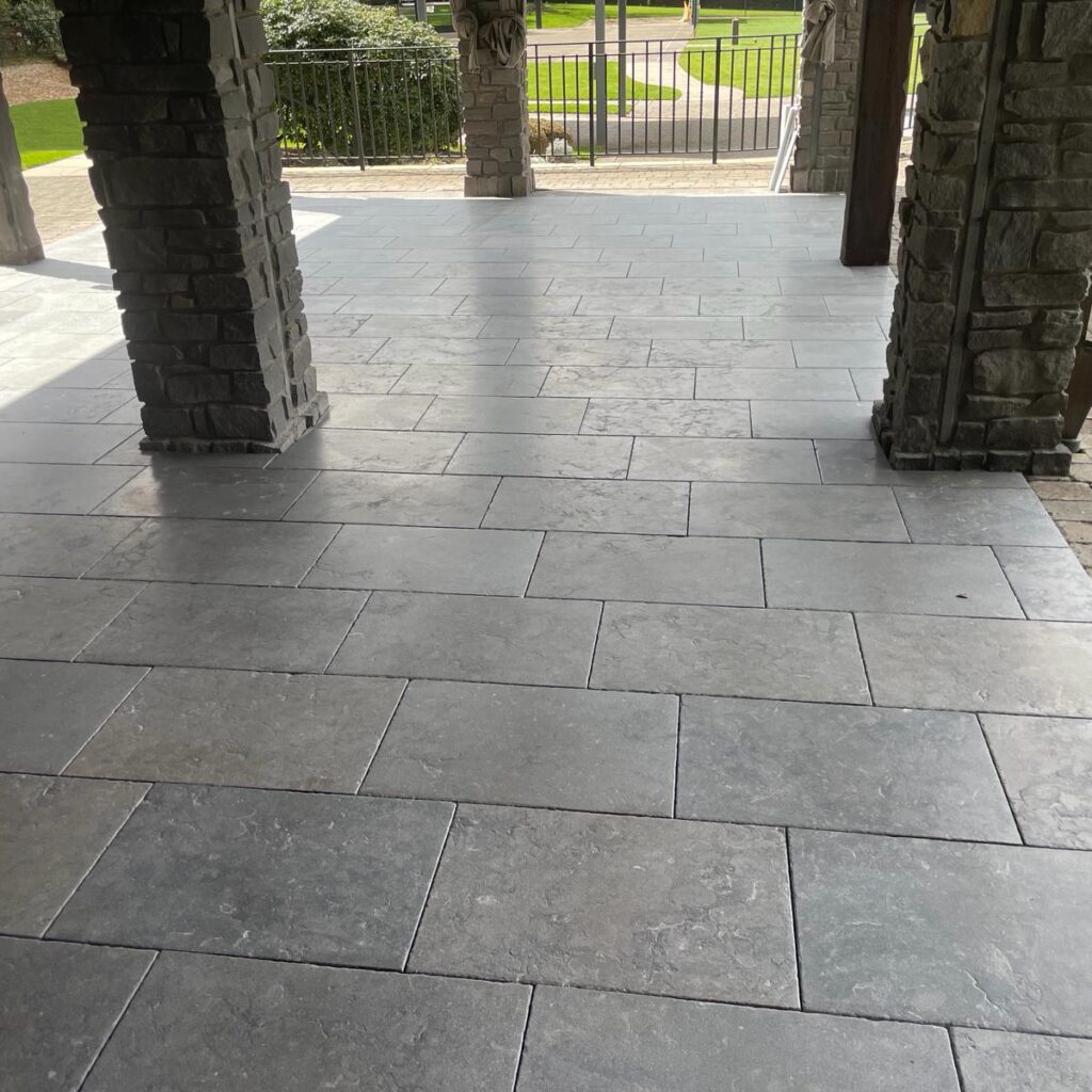 Caracas Blue 16x24 Antique Chiseled Limestone Tile - Stonex Tile