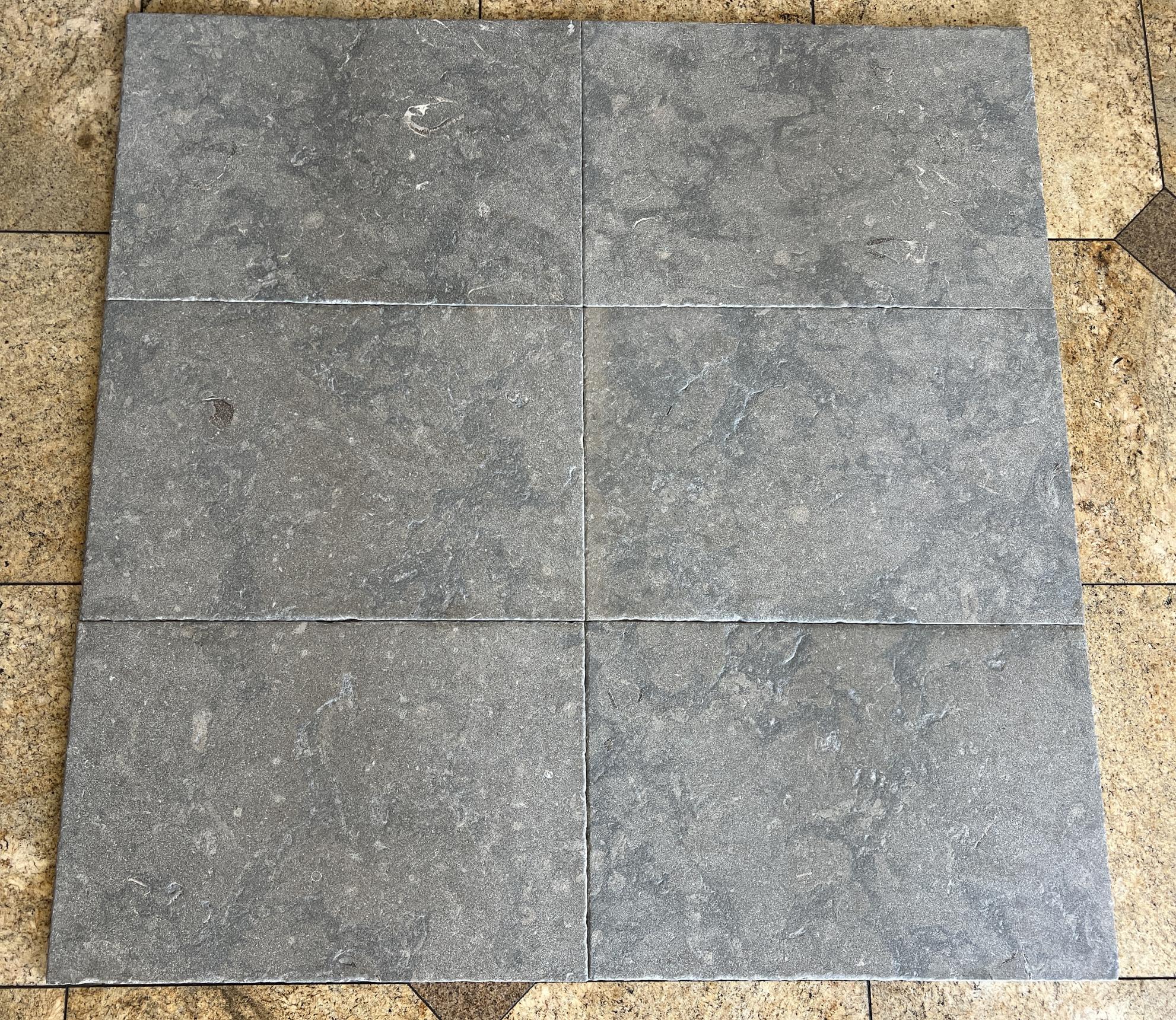 Caracas Blue 16x24 Antique Chiseled Limestone Tile - Stonex Tile