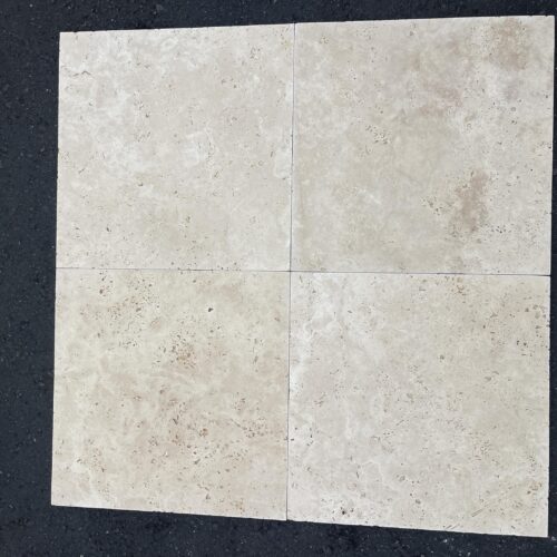Ivory Tumbled 12x12 Travertine Tile - Stonex Tile