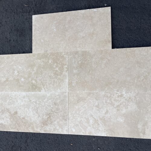 Ivory Filled&Honed 12x24 Travertine Tile - Stonex Tile
