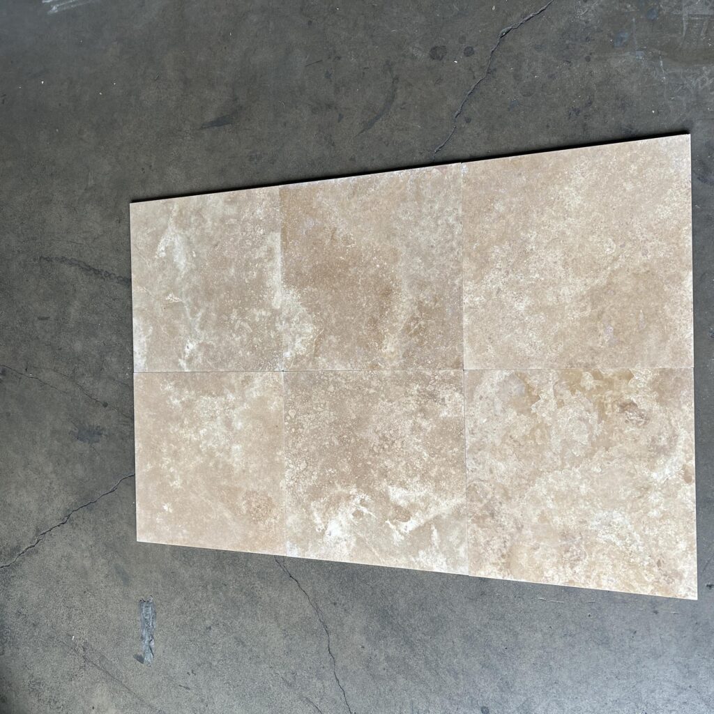 Walnut 18x18 Filled and Honed Travertine Tile - Stonex Tile