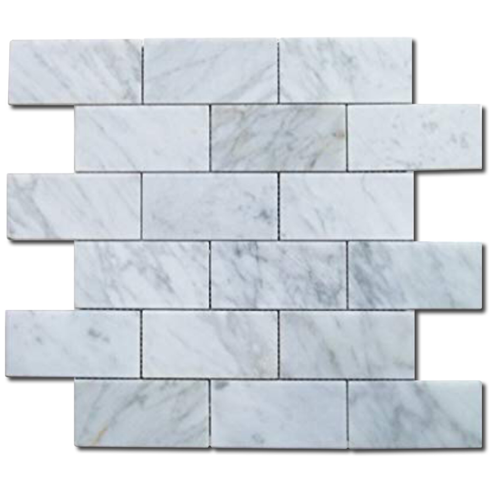 Carrara White Rectangle Polished Marble Mosaic - Stonex Tile