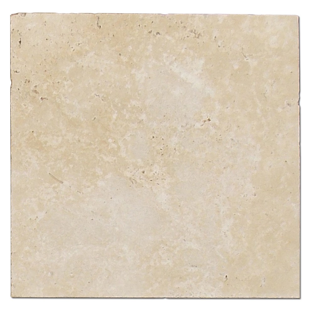 Ivory 24x24 Tumbled Travertine Paver - Stonex Tile