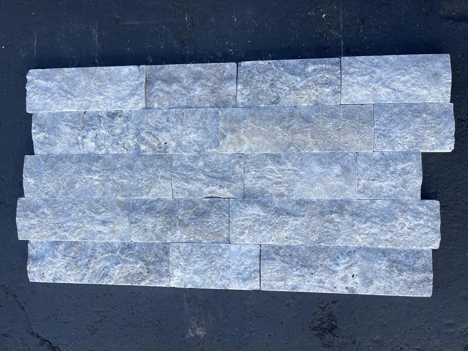 Silver 4xRandom Split Face Travertine Veneer - Stonex Tile