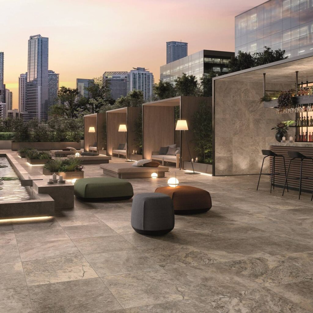 Silver 24x48 Gray Rectangle Natural Porcelain Paver - Stonex Tile