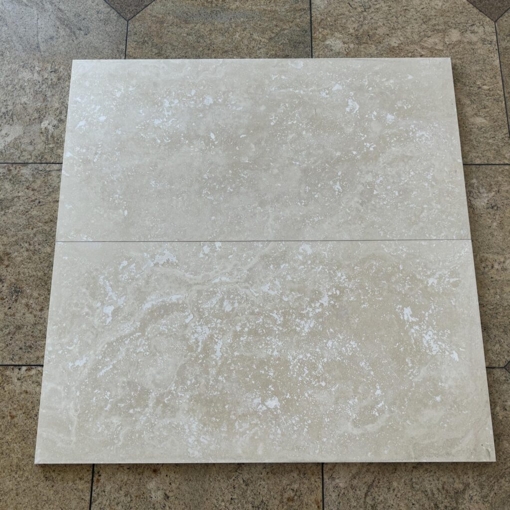 Ivory Cross-Cut 18x36 Honed Travertine Tile - Stonex Tile