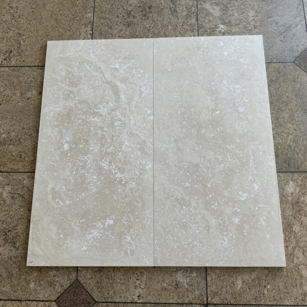 Ivory Cross-Cut 18x36 Honed Travertine Tile - Stonex Tile