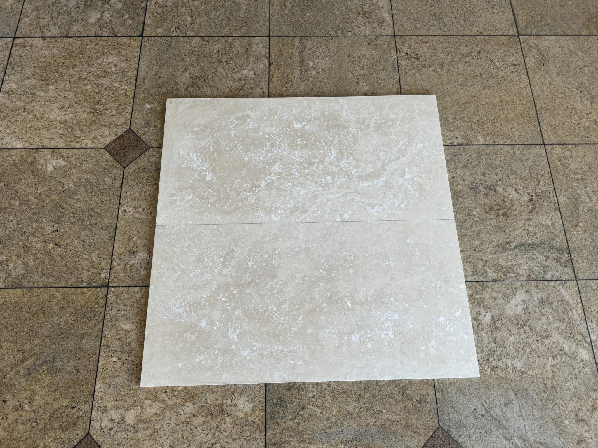 Ivory Cross-Cut 18x36 Honed Travertine Tile - Stonex Tile