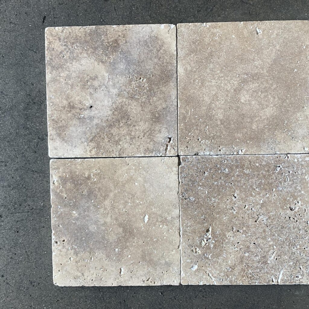 Noce 6x6 Tumbled Travertine Tile - Stonex Tile