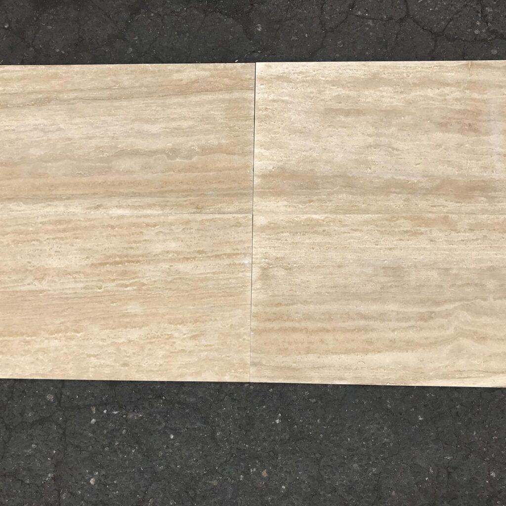 Ivory Vein-Cut Filled And Honed 12x24 and Travertine Tile - Stonex Tile