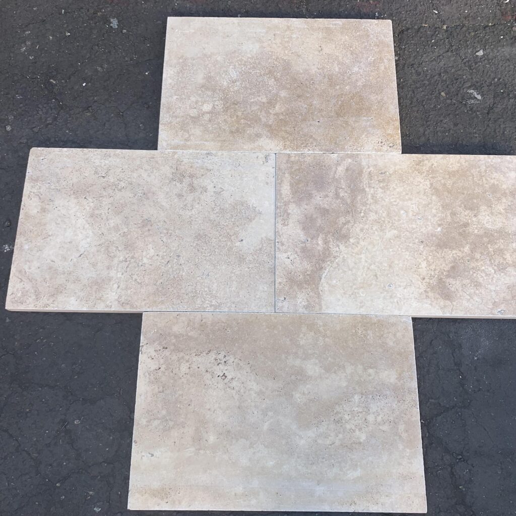 Walnut 16x24 Tumbled Travertine Paver - Stonex Tile