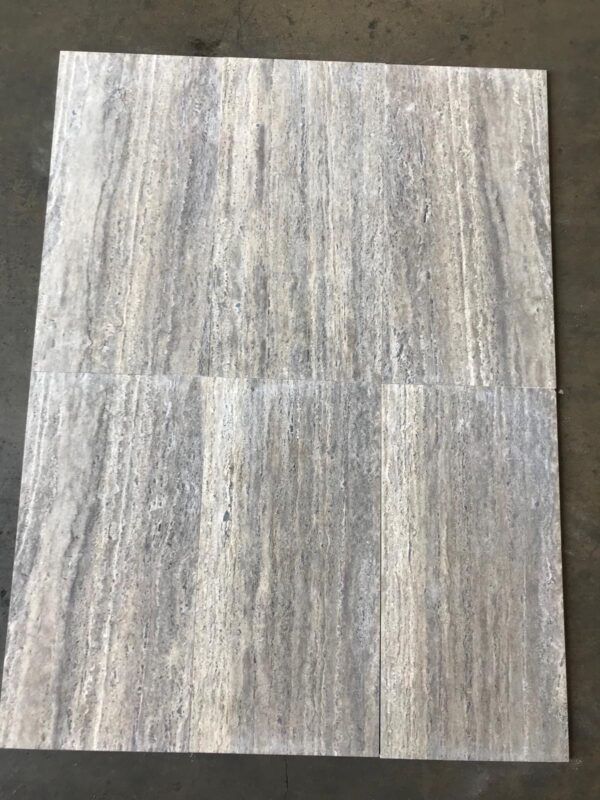 Silver Vein Cut Filled And Honed 12x24 and Travertine Tile - Stonex Tile