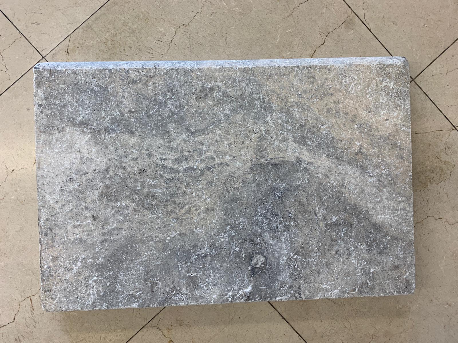 Silver 16x24 Travertine Pool Coping - Stonex Tile
