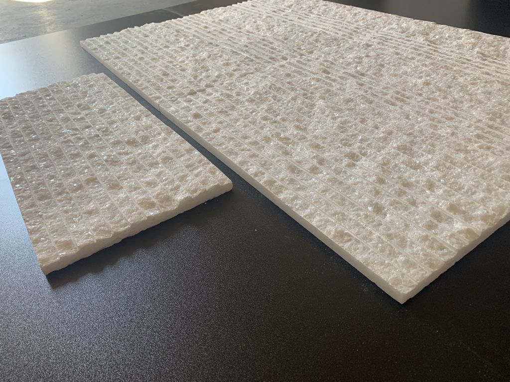 Crystal White 8x18 Split Face Marble Veneer - Stonex Tile