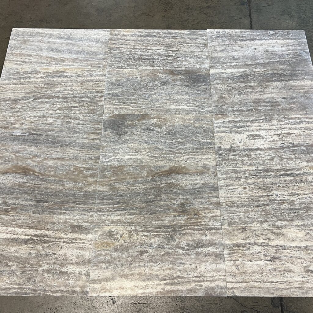 Silver Travertine Vein Cut 12x24 Filled & Honed Tile - Stonex Tile