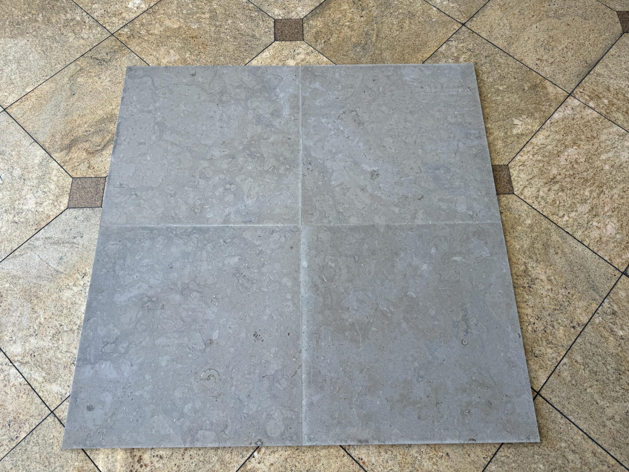 Lagos Blue Azul Honed 24x24 5/8" Limestone Tile - Stonex Tile