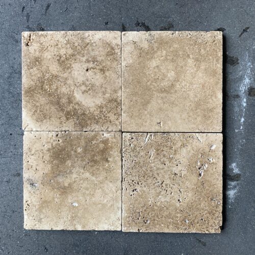 Noce 6x6 Tumbled Travertine Tile - Stonex Tile