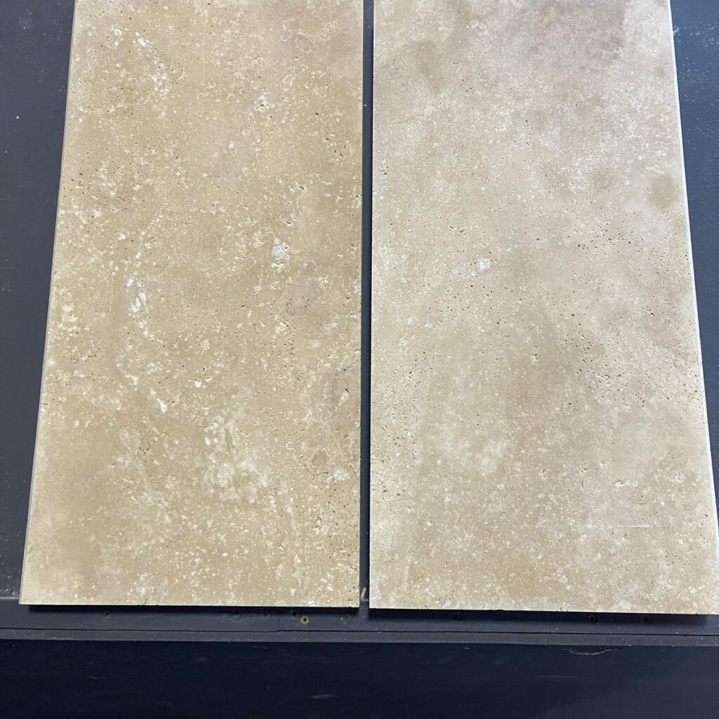 Ivory 12x24 Modern Eased Edge Travertine Pool Coping 2" - Stonex Tile